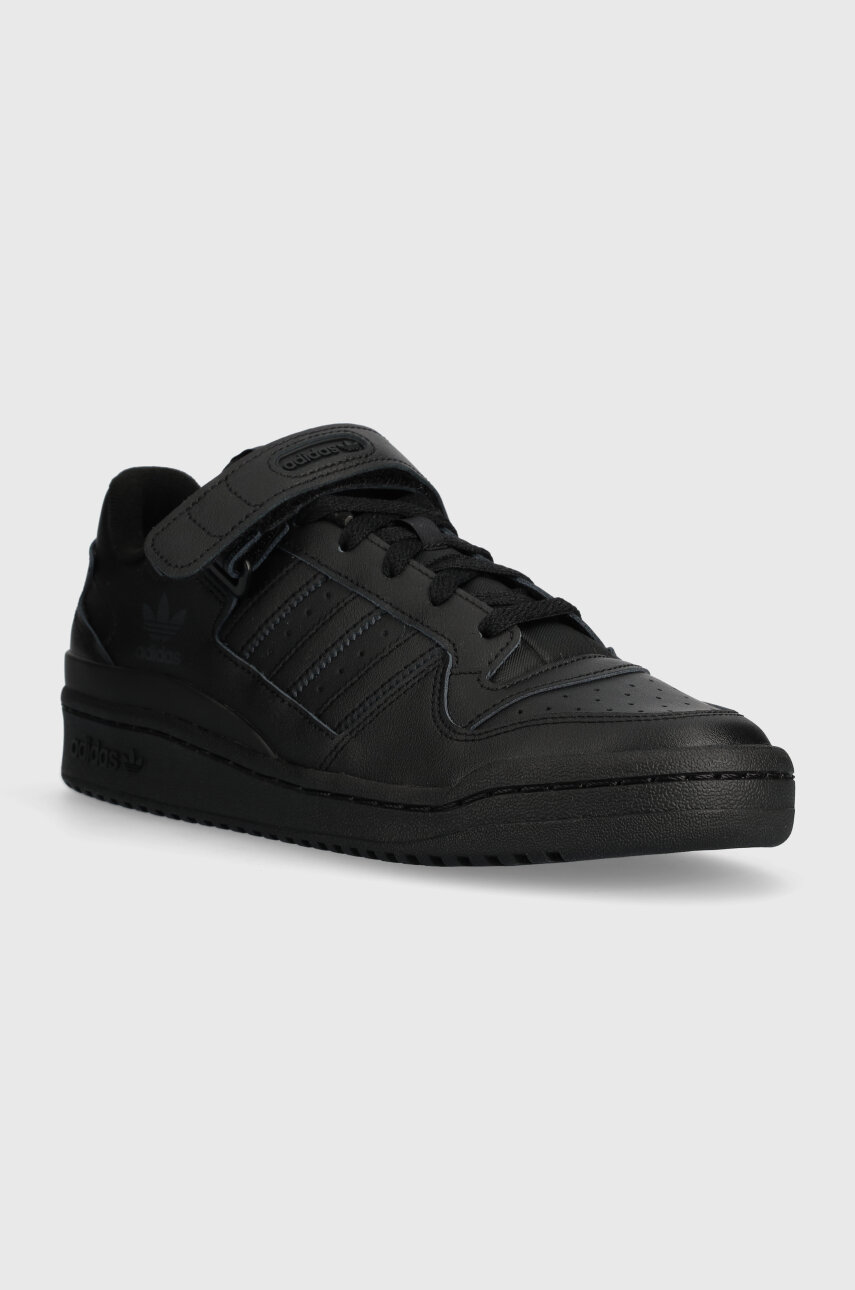 adidas Originals leather sneakers Forum Low black color GV9766 at PRM US