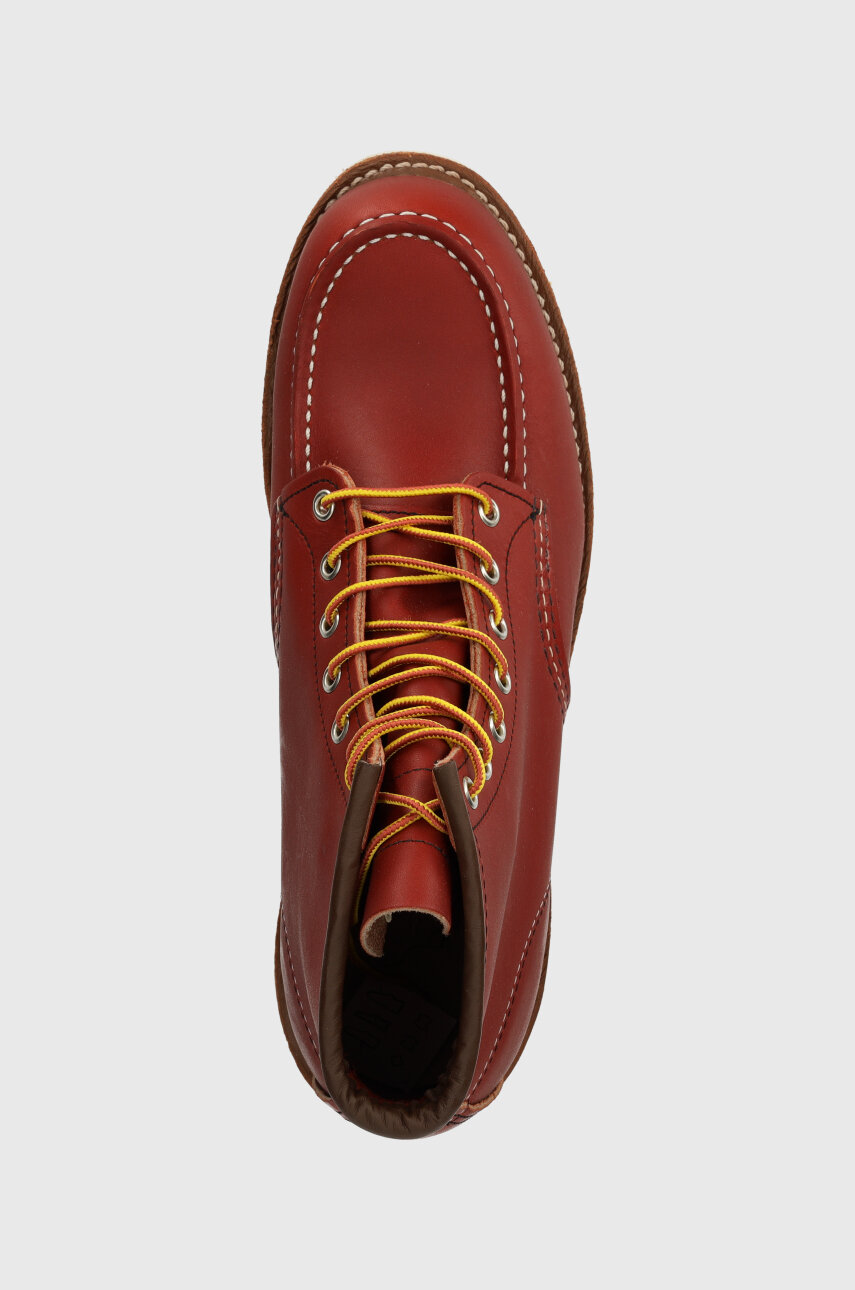 Red Wing buty skórzane Moc Toe kolor czerwony 8875 w PRM