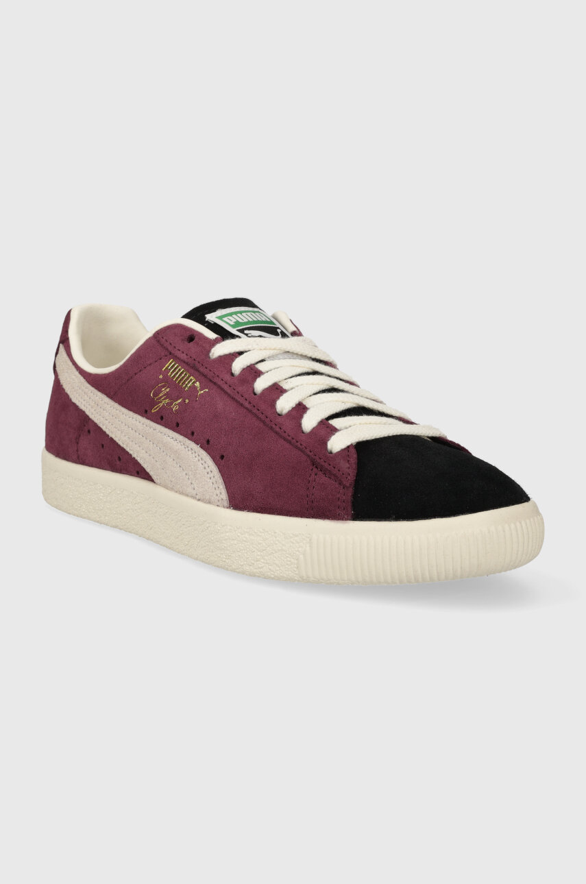 Puma suede sneakers Clyde OG maroon color at PRM US