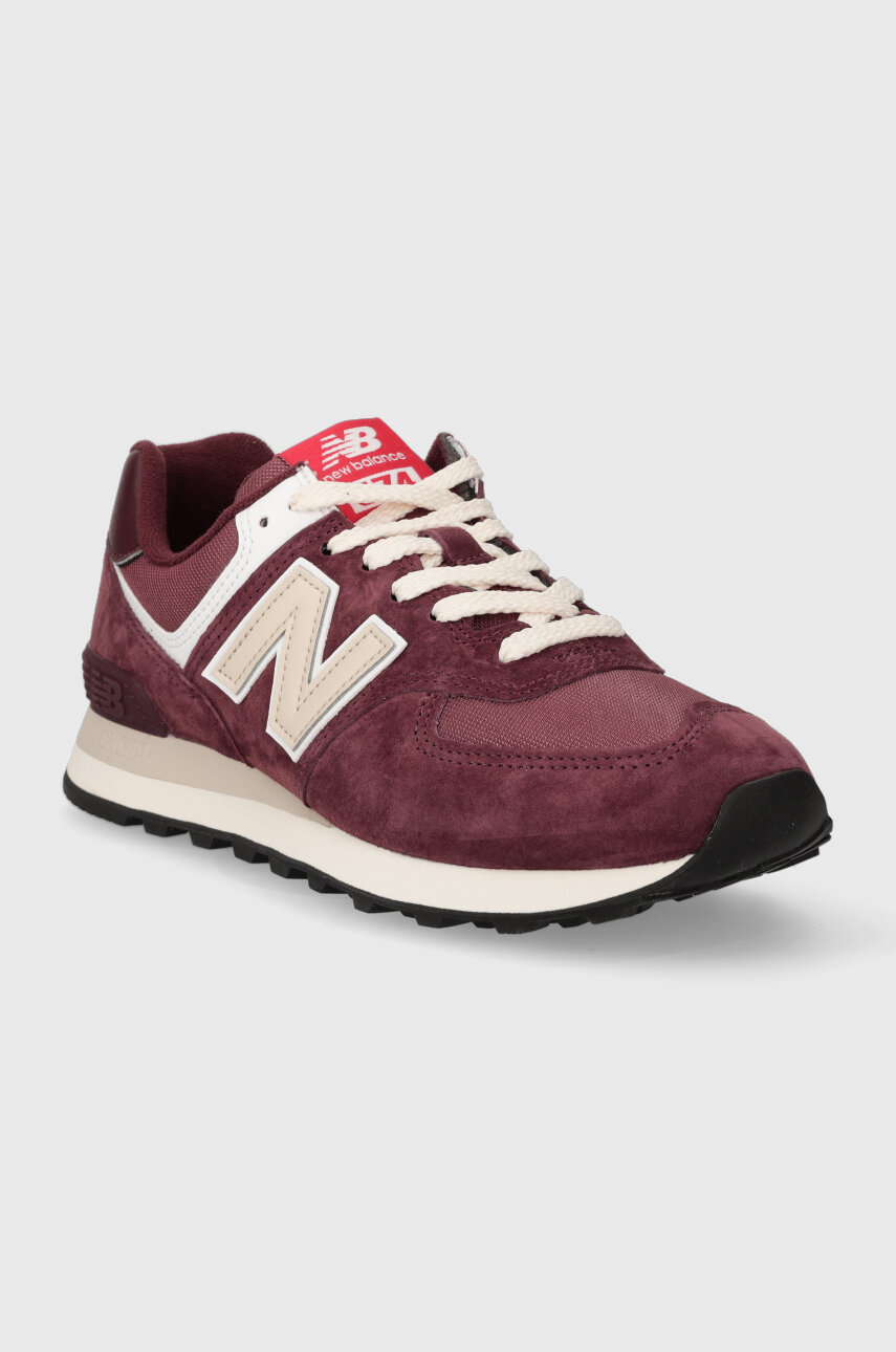 New Balance sneakers 574 maroon color at PRM US
