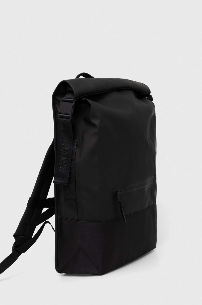 Rains plecak 14320 Backpacks kolor czarny duży gładki w PRM