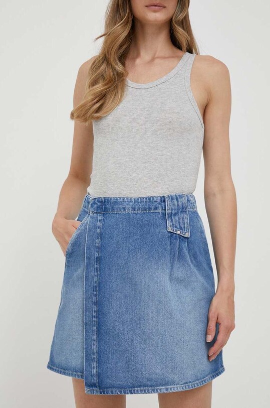 Pepe Jeans pamut farmerszoknya Evy mini, harang alakú | ANSWEAR.hu