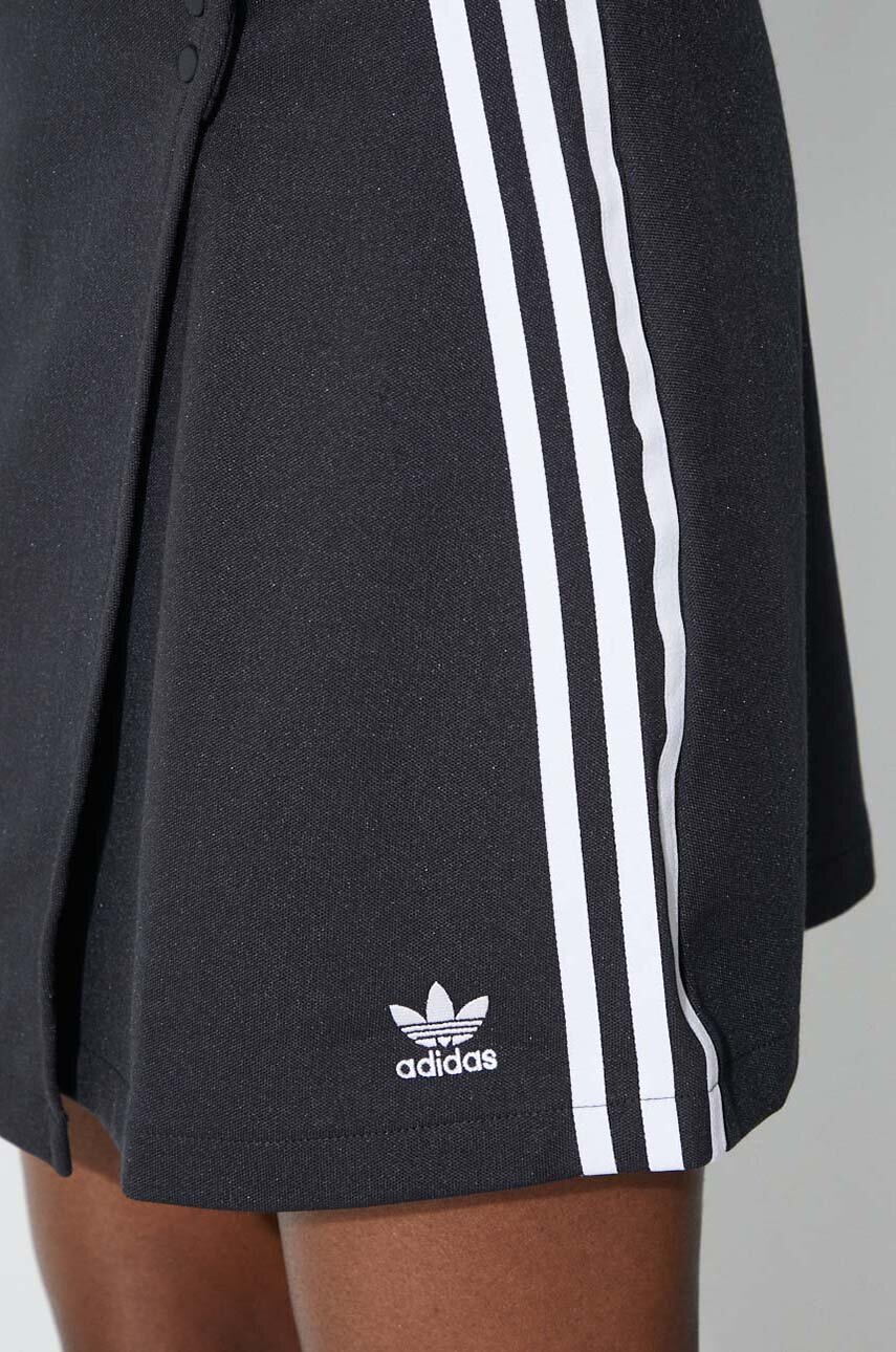 adidas Originals skirt Adicolor Classics 3-Stripes black color at PRM US