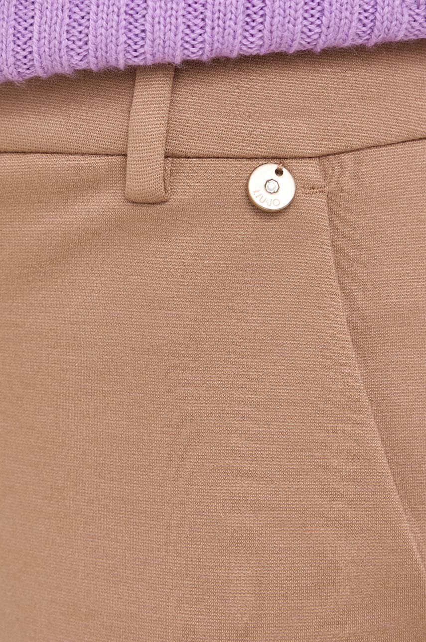 Hlače Liu Jo ženski, rjava barva | kupite na ANSWEAR.si