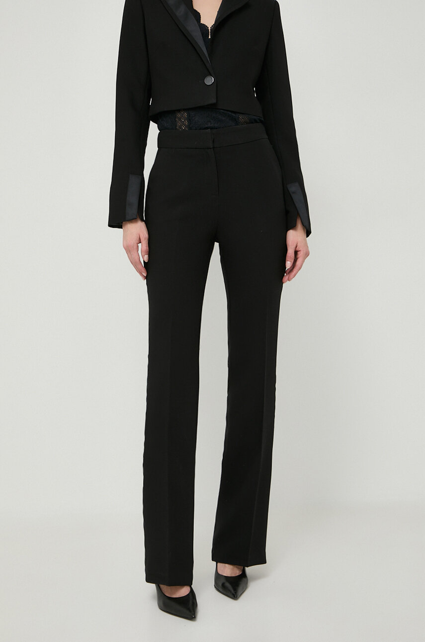 Morgan spodnie PSMOK.F damskie kolor czarny dzwony high waist | Answear.com