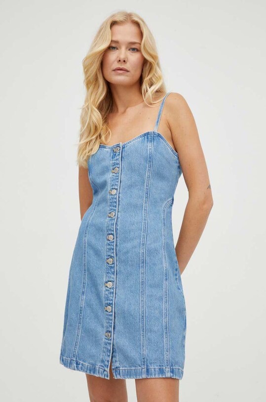 Levi's rochie jeans mini, evazati | ANSWEAR.ro