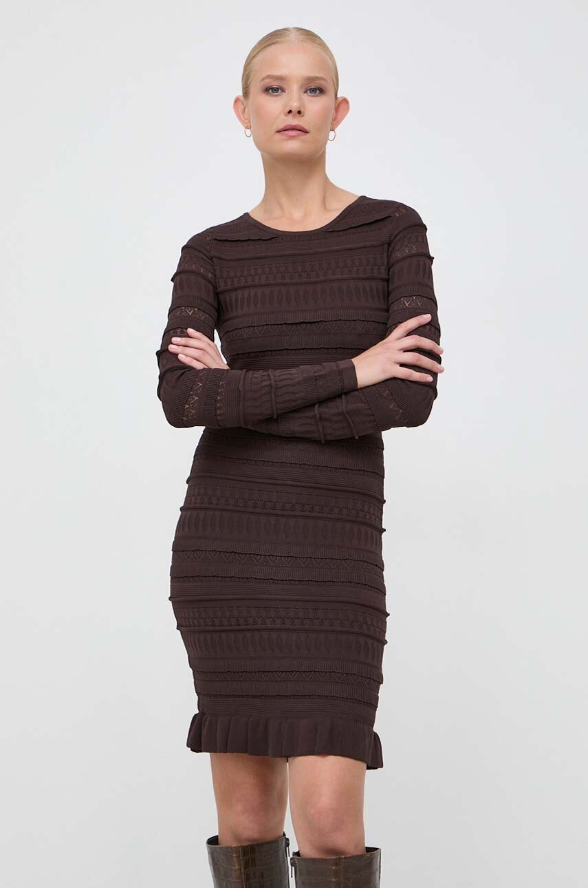 Marciano Guess rochie culoarea maro, mini, mulata | ANSWEAR.ro