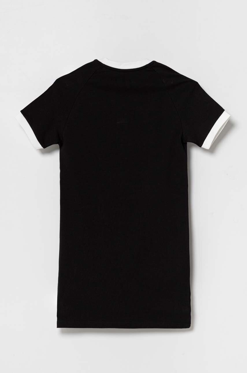 Дитяча бавовняна сукня adidas Originals колір чорний mini пряма ...