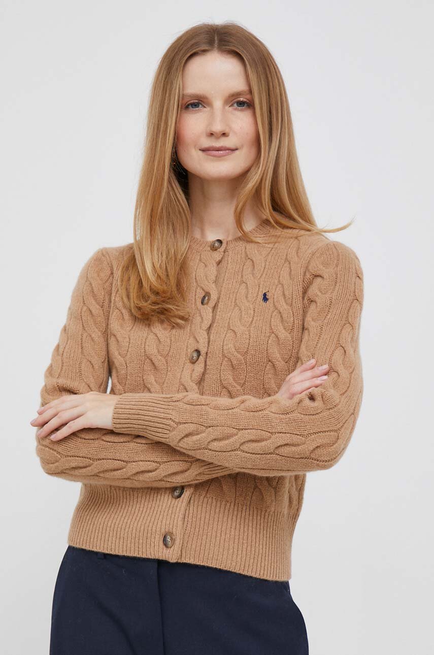 Шерстяной кардиган Polo Ralph Lauren цвет бежевый | ANSWEAR.ua