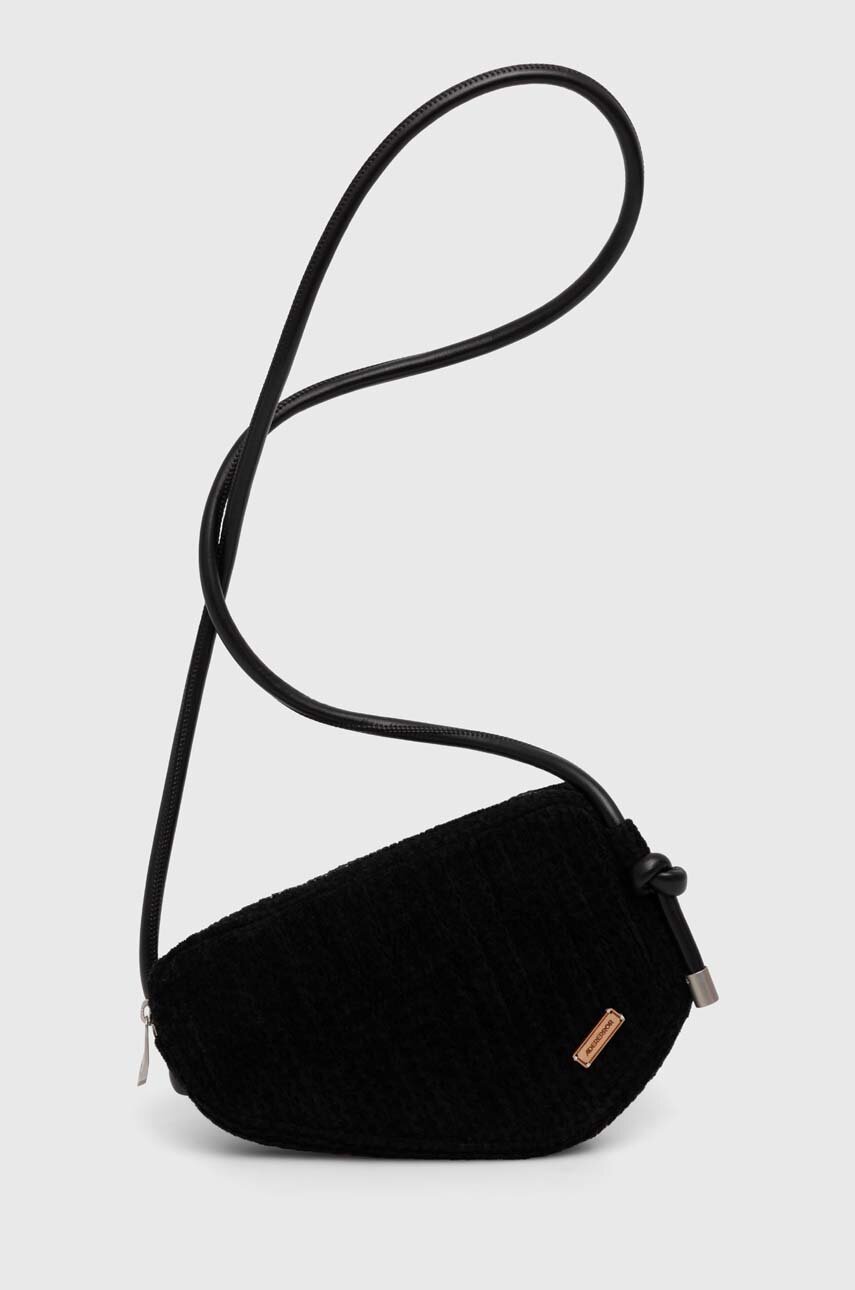 Ader Error handbag Prato Round Tote Bag black color BMADFWBA2001 at PRM US