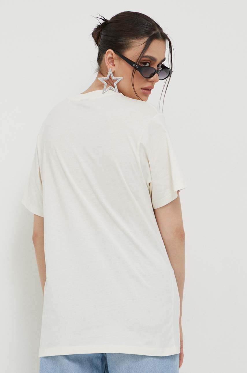 Бавовняна футболка HUGO колір бежевий | ANSWEAR.ua