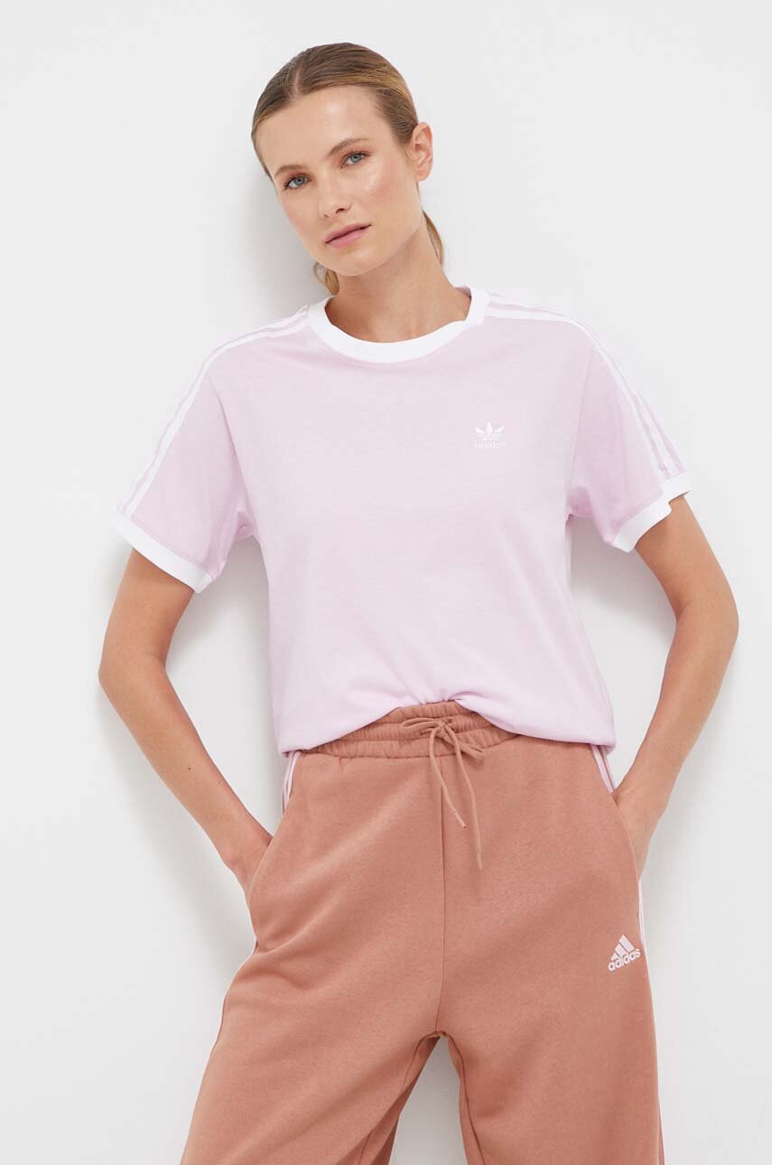 adidas Originals t-shirt bawełniany kolor różowy | Answear.com