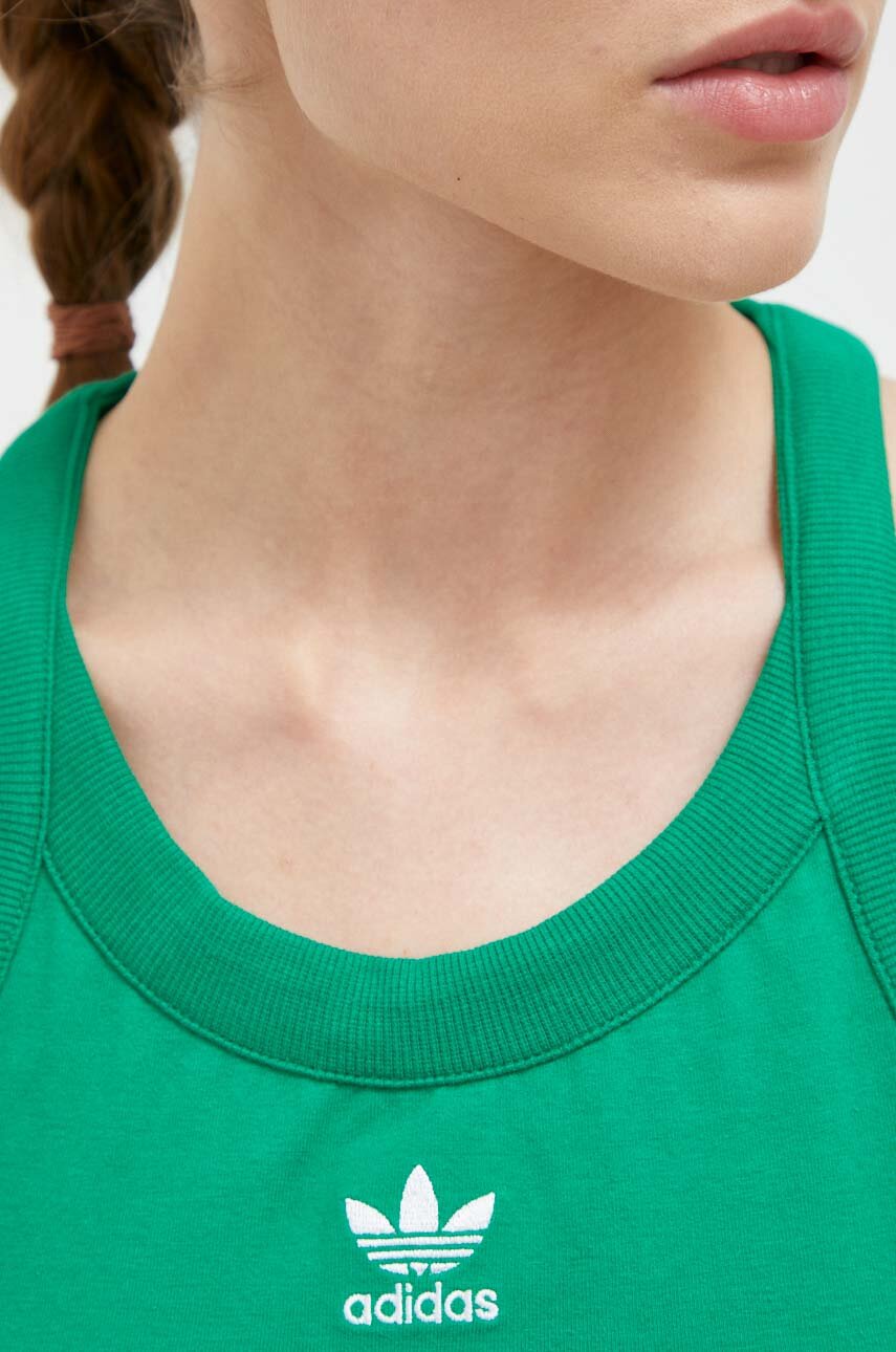 adidas Originals top damski kolor zielony | Answear.com