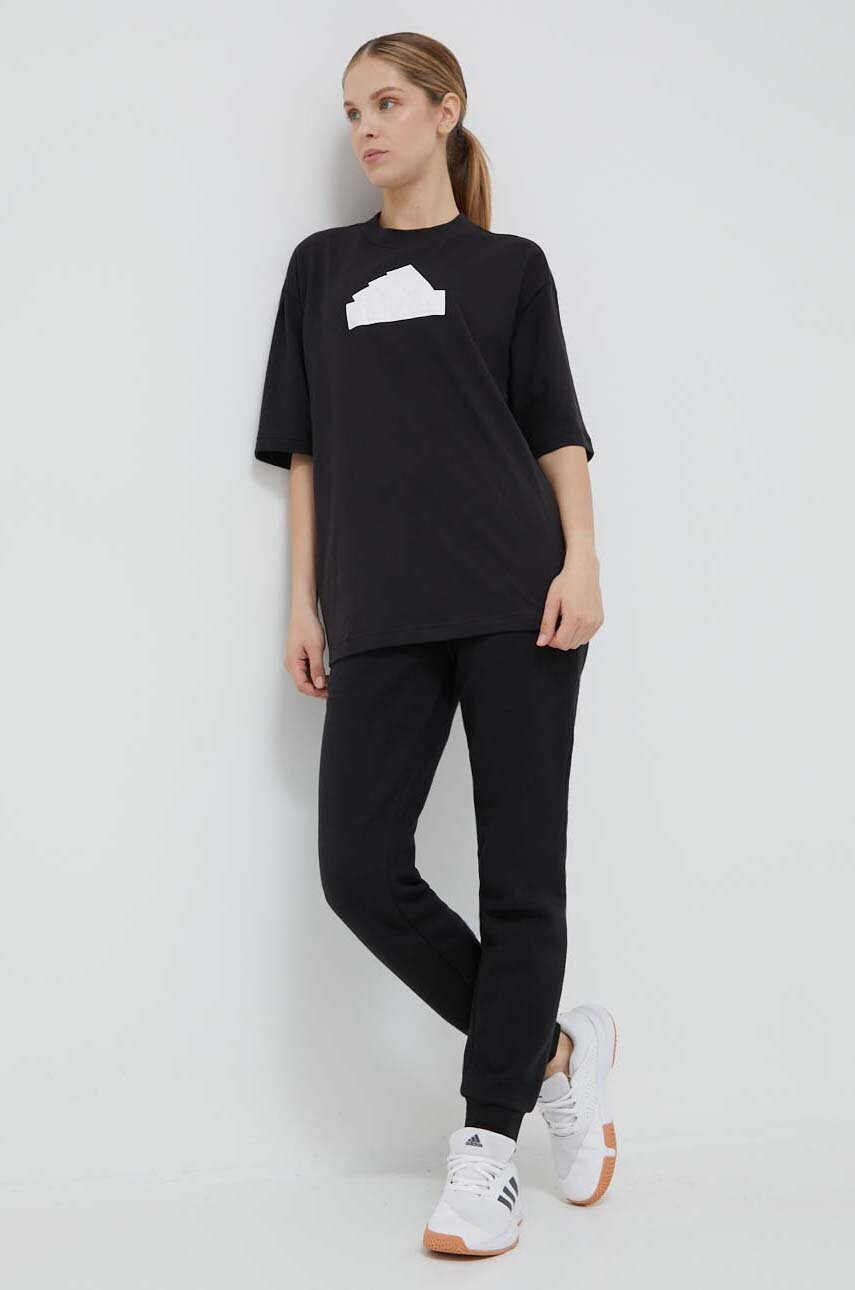 Bavlnené tričko adidas čierna farba, H63008 | ANSWEAR.sk