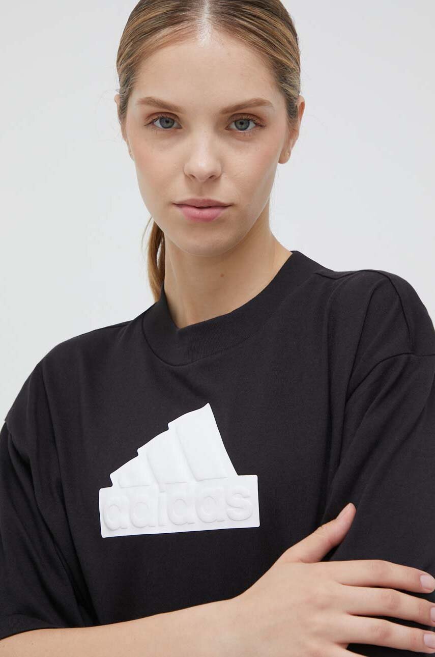 adidas t-shirt bawełniany Future Icons kolor czarny H63008 | Answear.com