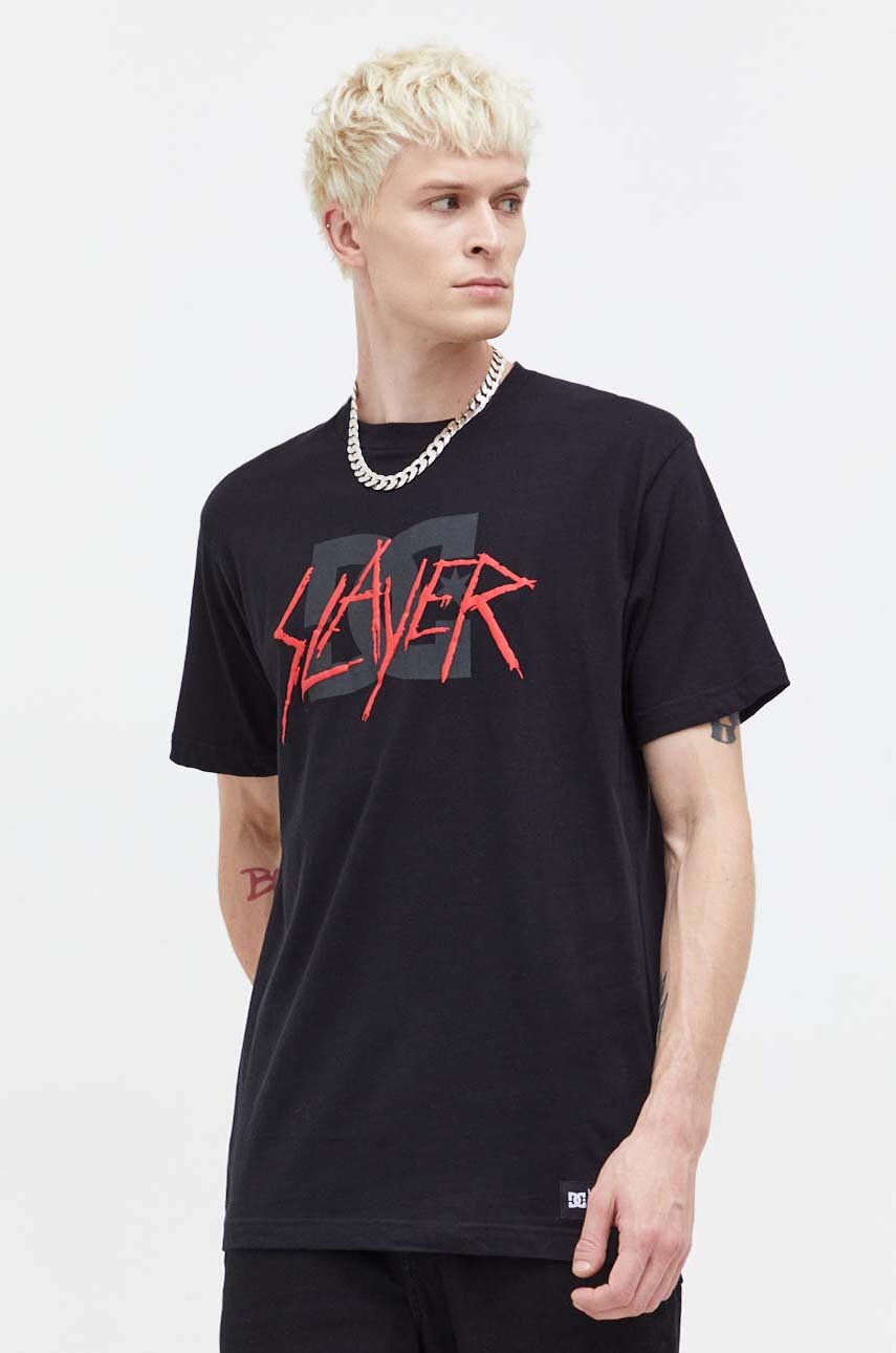 DC t-shirt bawełniany x Slayer męski kolor czarny z nadrukiem | Answear.com