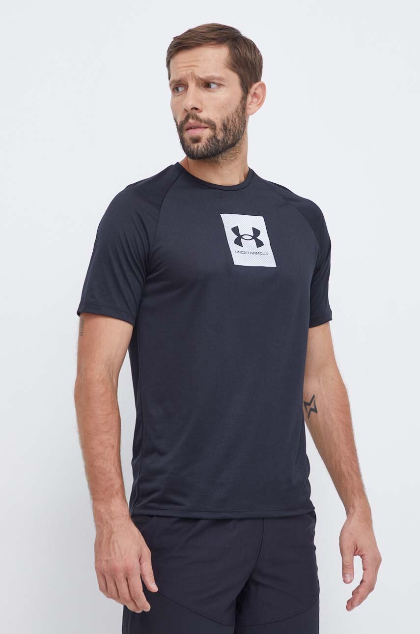 Футболка для тренинга Under Armour цвет чёрный с принтом | ANSWEAR.ua