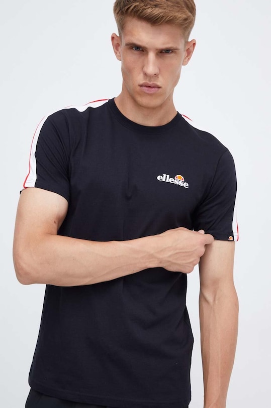 Бавовняна футболка Ellesse колір чорний з аплікацією | ANSWEAR.ua
