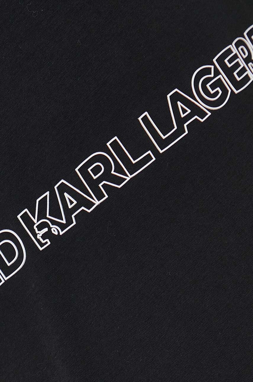 Футболка Karl Lagerfeld чоловічий колір чорний з принтом | ANSWEAR.ua