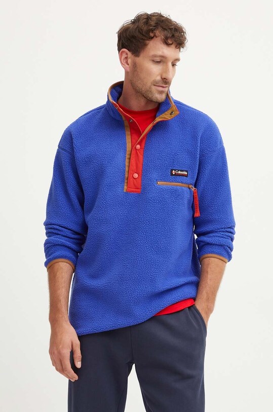 Columbia bluza sportowa Helvetia II kolor niebieski z aplikacją 2090891 ...