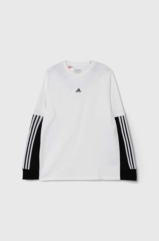 adidas longsleeve dziecięcy JAM 2IN1 LS kolor biały z aplikacją IV7048 ...