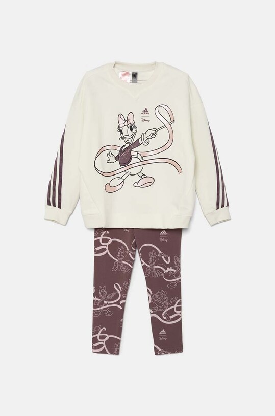 Παιδικό σετ adidas LG DY MDOG χρώμα: μπεζ, IV9618 | ANSWEAR.gr