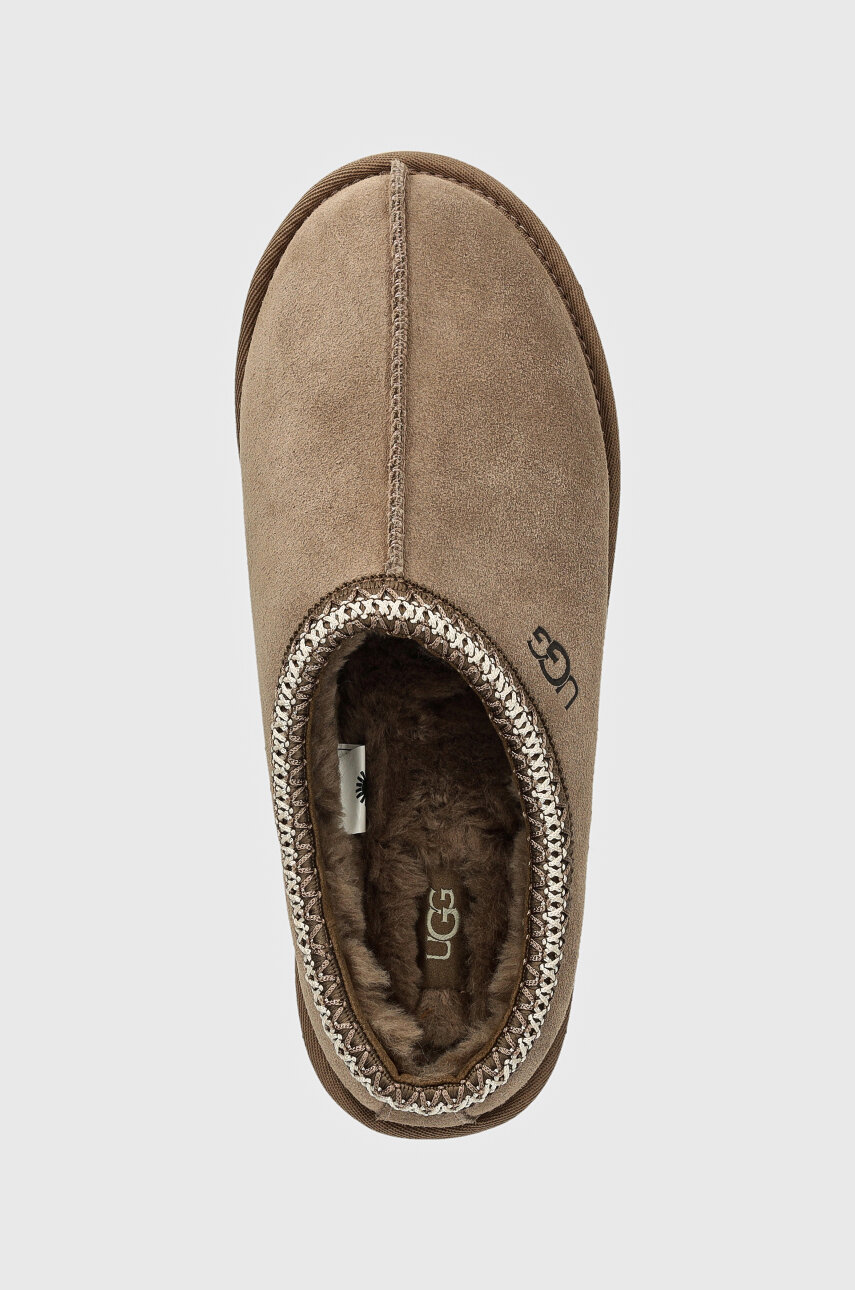 UGG papuci din piele intoarsa Tasman culoarea bej, 5950-CRBO | ANSWEAR.ro