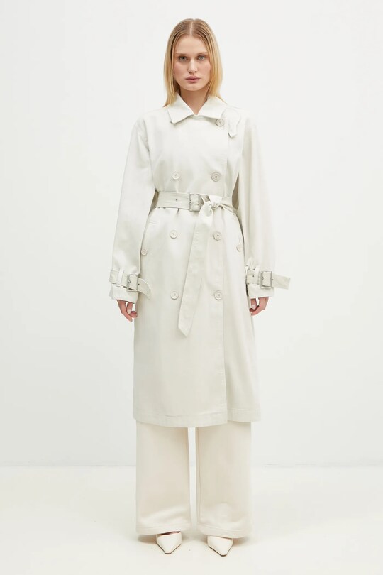 Lacoste cotton trench coat beige color BF4642 at PRM US