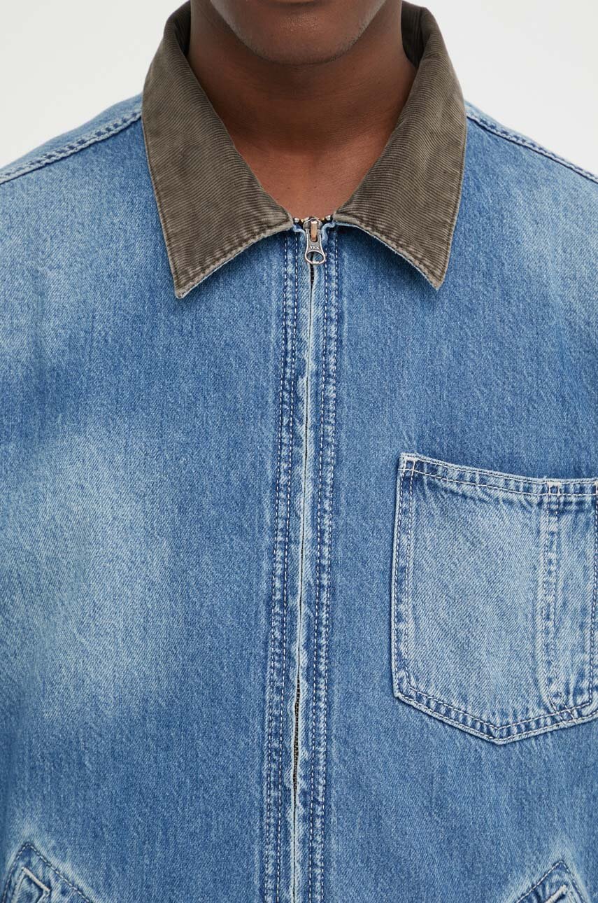 Levi's kurtka jeansowa męska kolor niebieski przejściowa oversize A8635 ...