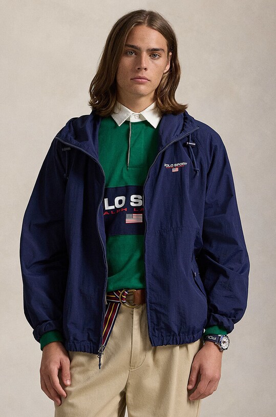 Polo Ralph Lauren geaca de ploaie barbati, culoarea albastru marin, de ...