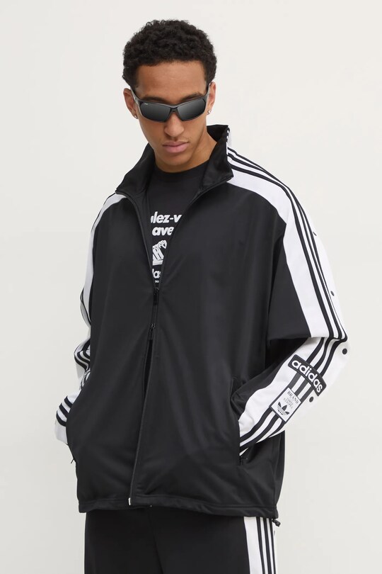 adidas Originals bluza Megabreak Jacket męska kolor czarny wzorzysta ...