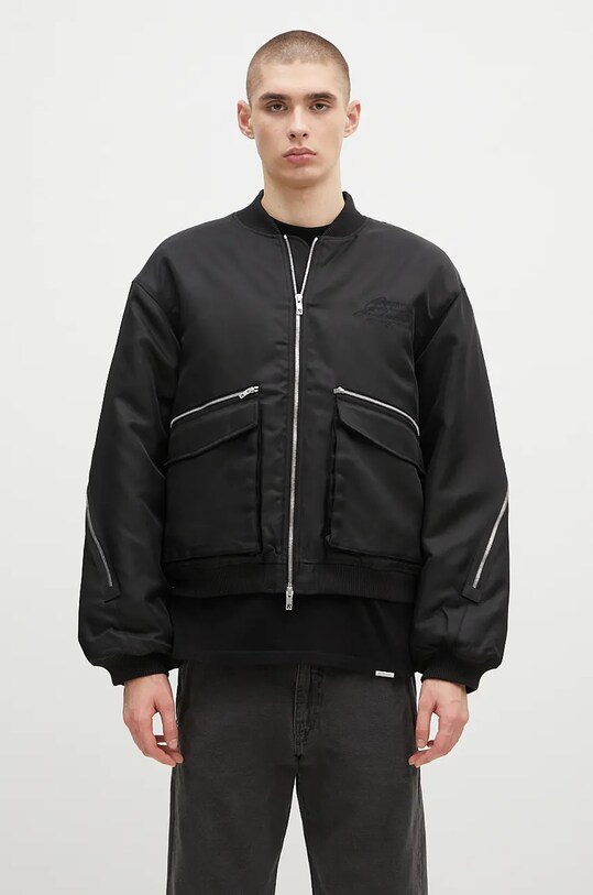 Куртка-бомбер Represent Zip Back Bomber Jacket чоловіча колір чорний зимова oversize MLM1036.001 ...