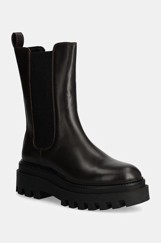 Кожаные полусапоги Calvin Klein Jeans FLATFORM CHELSEA BOOT MG LTH ...