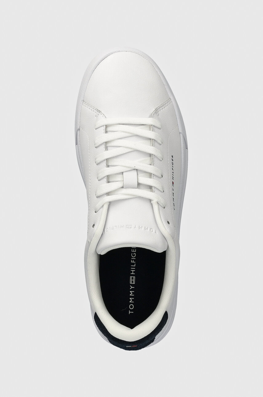 Tommy Hilfiger sneakers din piele TH COURT LEATHER GRAIN ESS culoarea ...