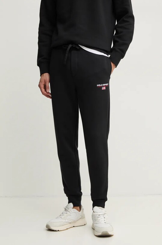 Polo Ralph Lauren spodnie dresowe kolor czarny gładkie 710949930 ...