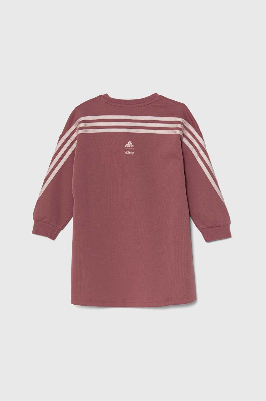 Παιδικό φόρεμα adidas x Disney, LG DY MD DRE χρώμα: ροζ, IV9620 ...