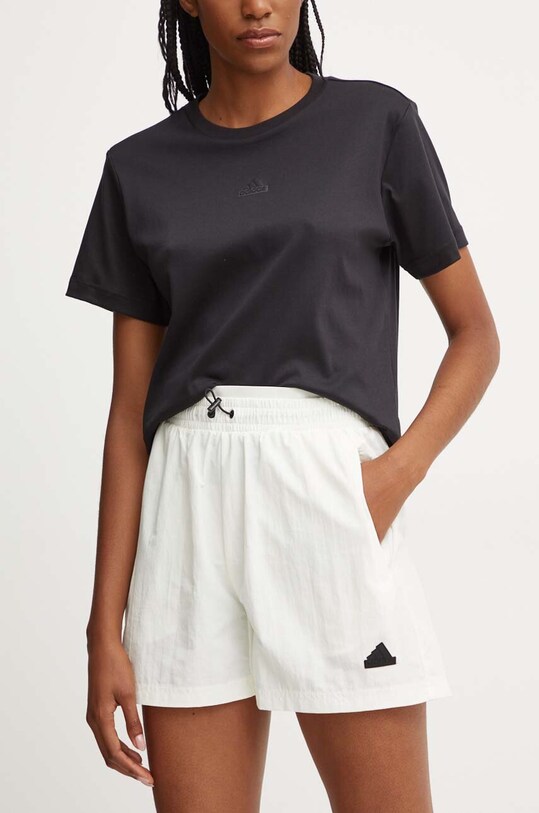 adidas szorty City Escape damskie kolor biały gładkie high waist IW5208 ...