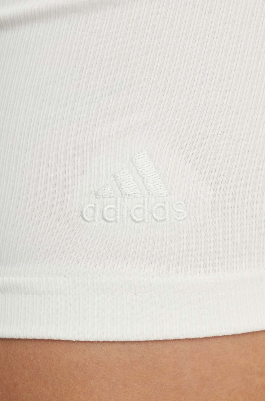 adidas szorty All SZN damskie kolor beżowy gładkie high waist IY6740 ...