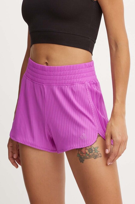 Шорти для тренувань adidas Performance Pacer колір фіолетовий однотонні ...
