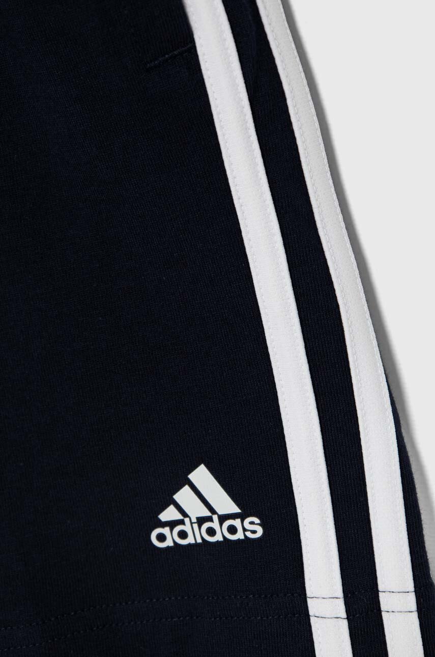 Dječje pamučne kratke hlače adidas U 3SN SHO boja: tamno plava, s ...