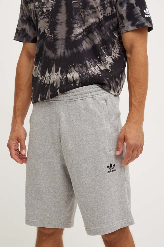 adidas Originals szorty bawełniane Essential kolor szary melanżowe ...