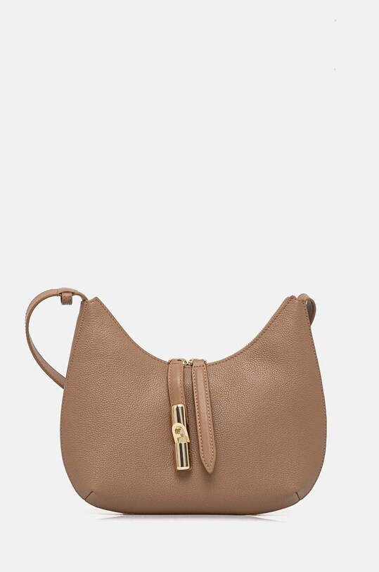 Furla poseta de piele culoarea bej, WB01500.BX3353.YU500 | ANSWEAR.ro