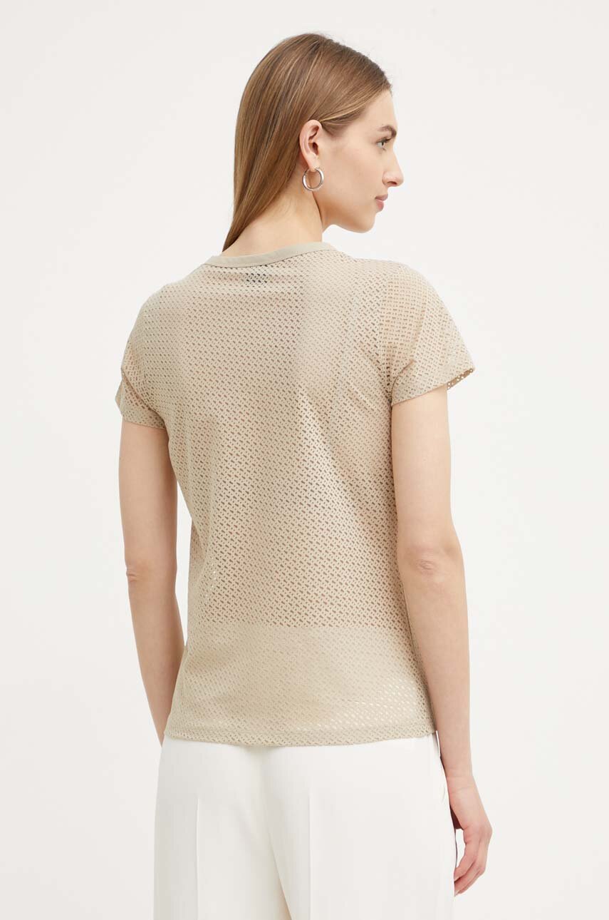 BOSS t-shirt damski kolor beżowy 50521922 | Answear.com