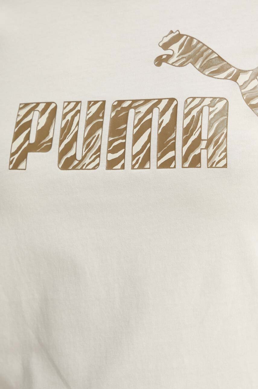 Puma t-shirt bawełniany damski kolor beżowy 681490 | Answear.com
