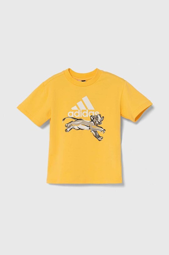 Παιδικό μπλουζάκι adidas x Disney χρώμα: κίτρινο, IY7699 | ANSWEAR.gr