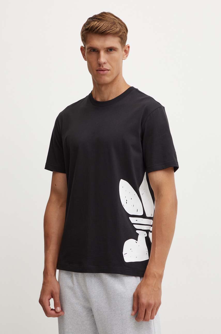adidas Originals t-shirt bawełniany męski kolor czarny z nadrukiem ...