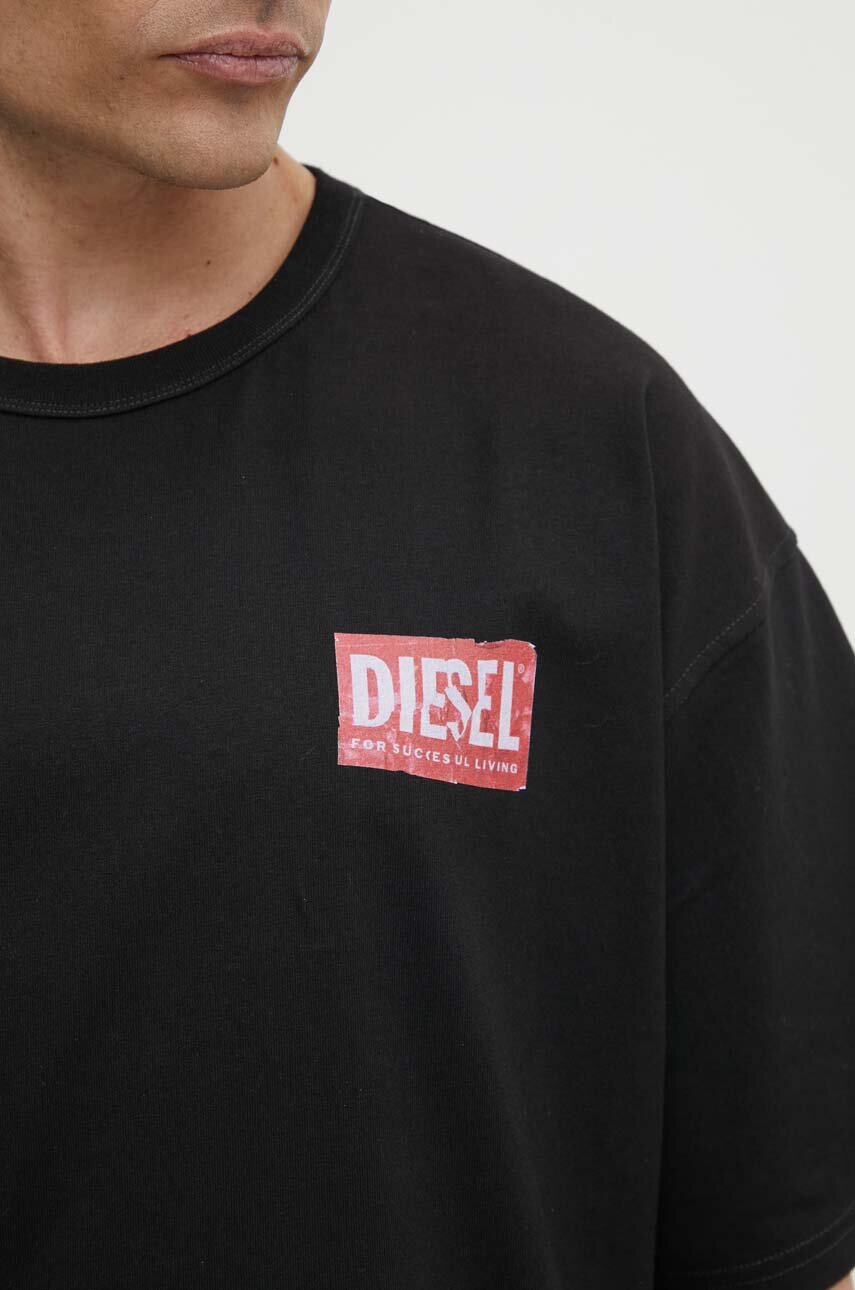 Diesel t-shirt bawełniany T-BOXT-Q15 męski kolor czarny z nadrukiem A15012.0AKAK | Answear.com