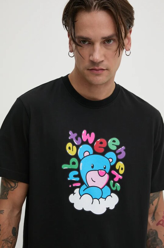 Inbetweeners t-shirt bawełniany kolor czarny z nadrukiem F4TWUATH023 ...