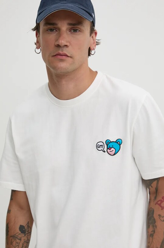 Inbetweeners t-shirt bawełniany kolor biały z aplikacją F4TWUATH024 ...