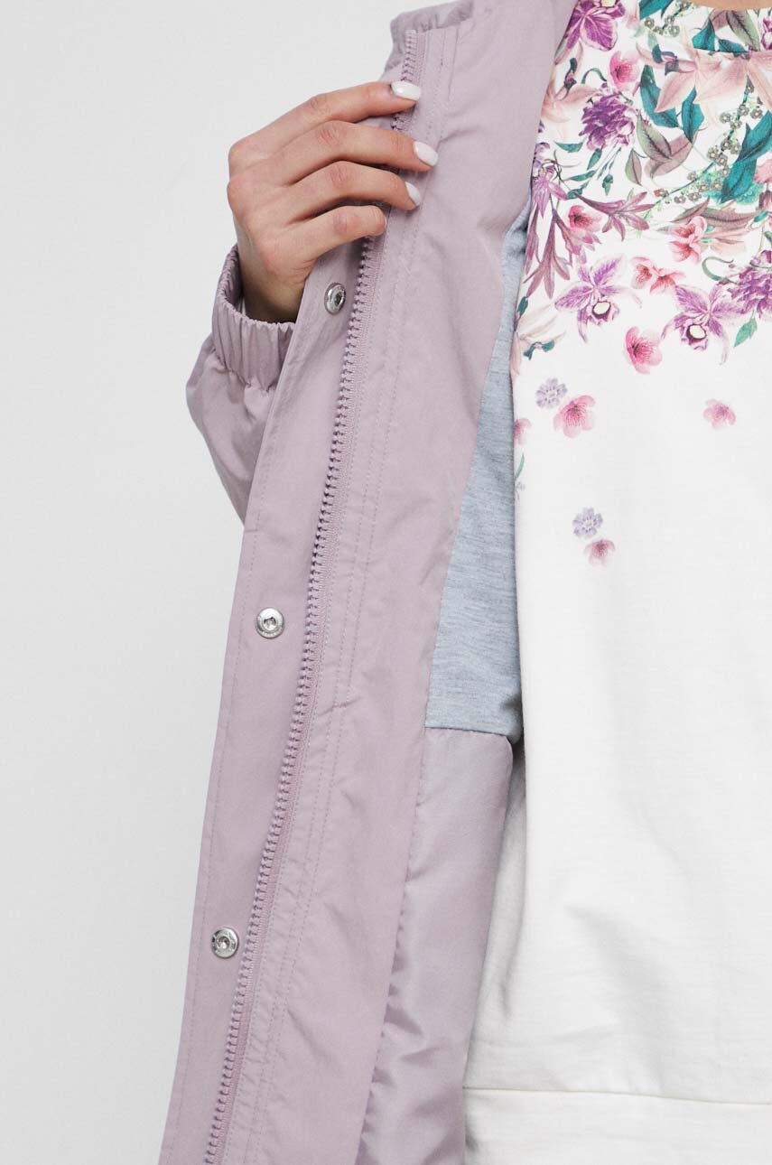 Kabát Medicine dámsky, ružová farba, prechodný, oversize | ANSWEAR.sk